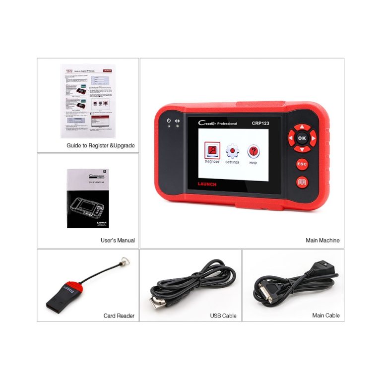 LAUNCH X431 CRP123 OBD2 Professional Automotive Scanner Engine ABS SRS ...