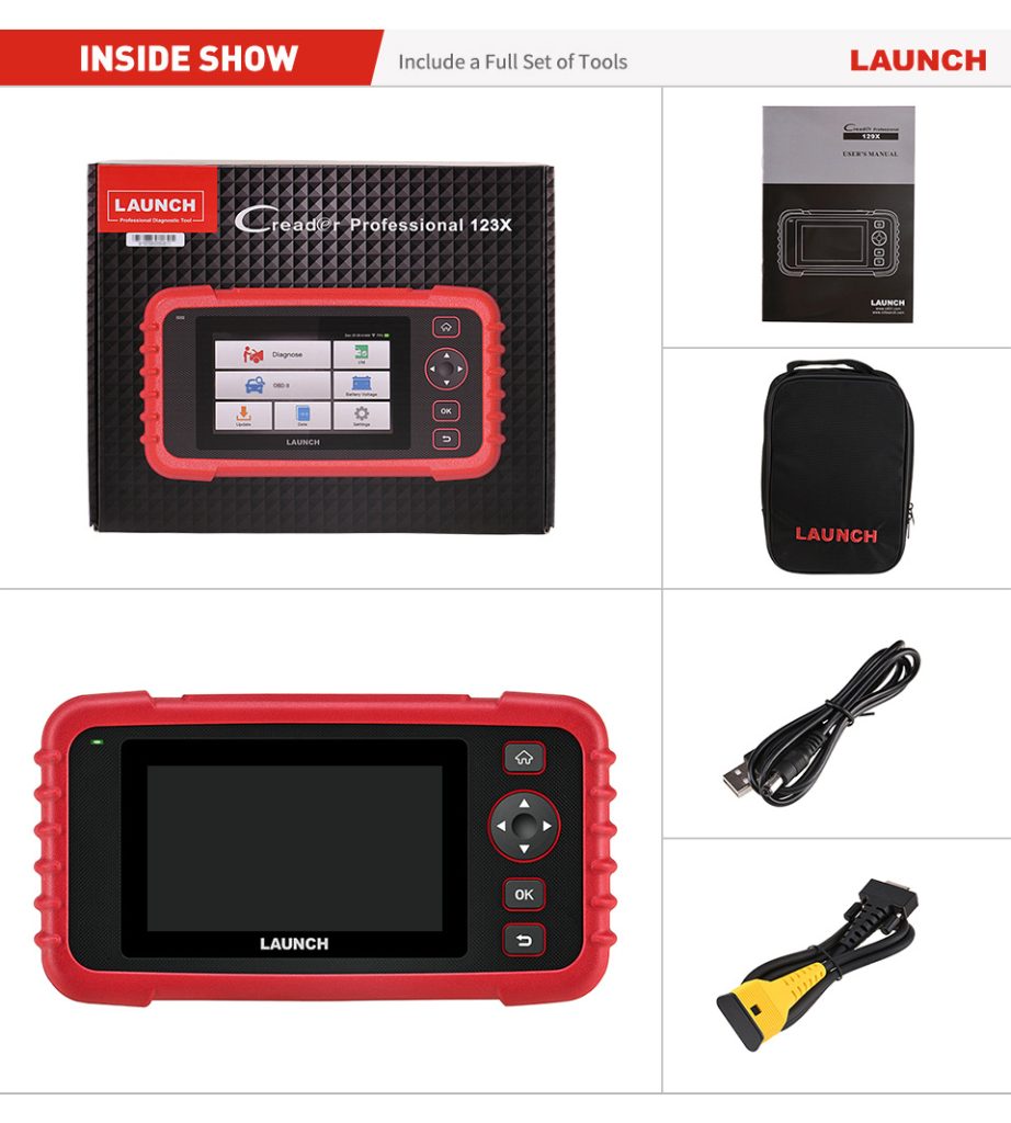 Original LAUNCH CRP123X 4 System Automotive Code Reader for Engine ...