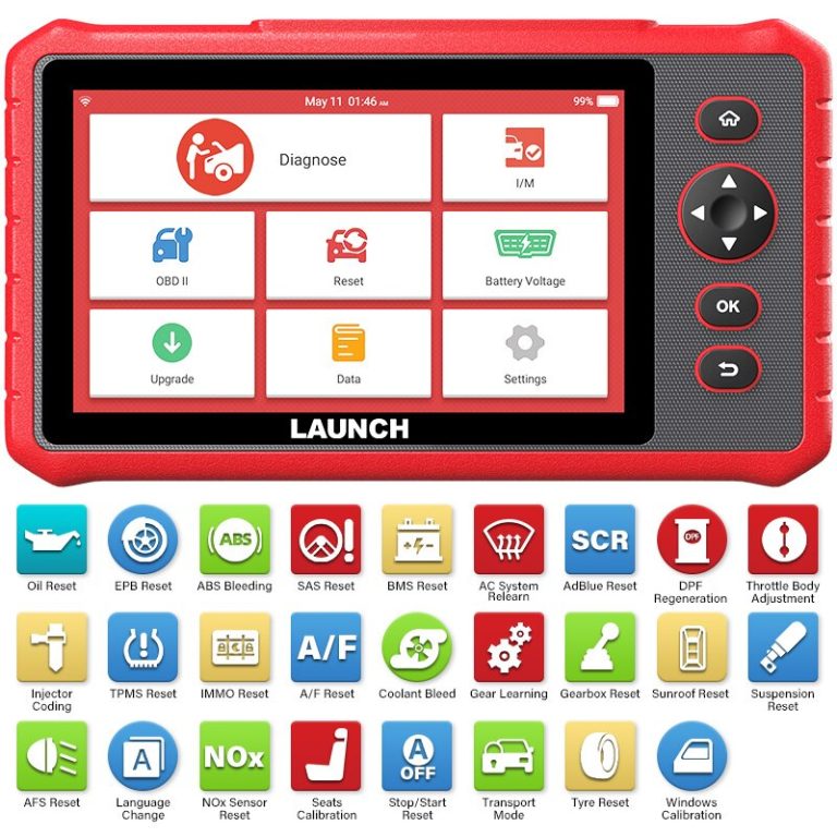 LAUNCH X431 CRP909X All System Car Diagnostic Scanner 26+ Reset ABS ...