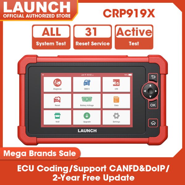 LAUNCH X431 CRP919X OBD2 Car Scanner Full Systems Automotive Diagnostic ...