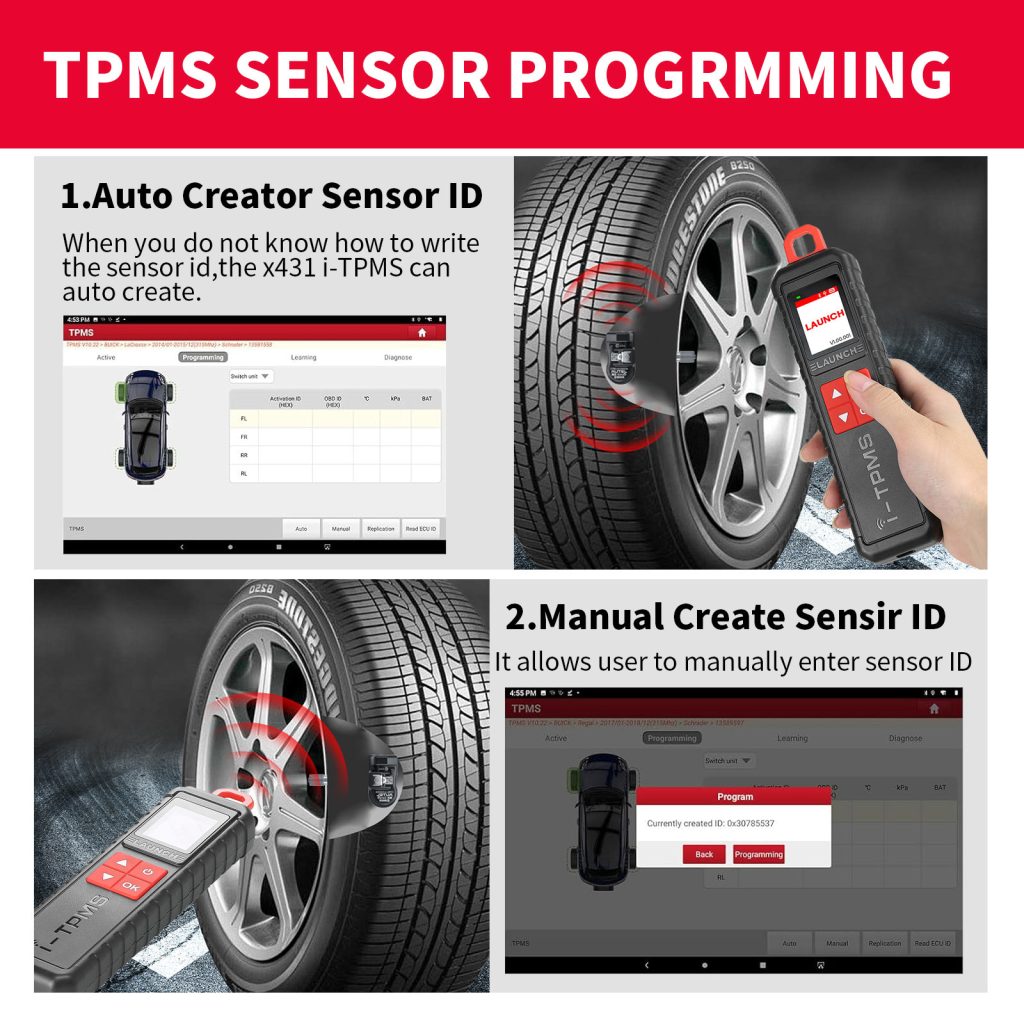 2025 Launch X431 i-TPMS Tire Pressure Detector Upgraded of TSGUN Work ...